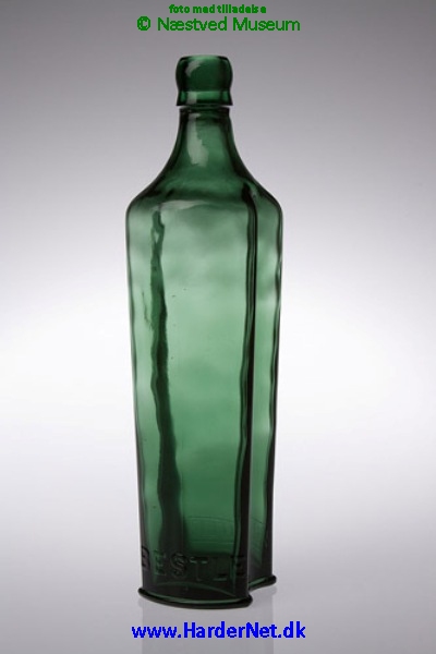 "BESTLE" HEDVINS FLASKE - Kastrup Glasværk 1910