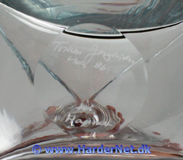 KARAFFEL "KONKAV FORM" UNIKA - Torben Jørgensen, Royal Copenhagen, 1986